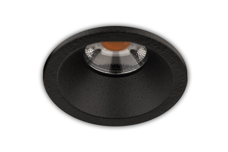 Inbouwspot Led 3w Zwart Rond Ø40mm Dimbaar Warm Wit
