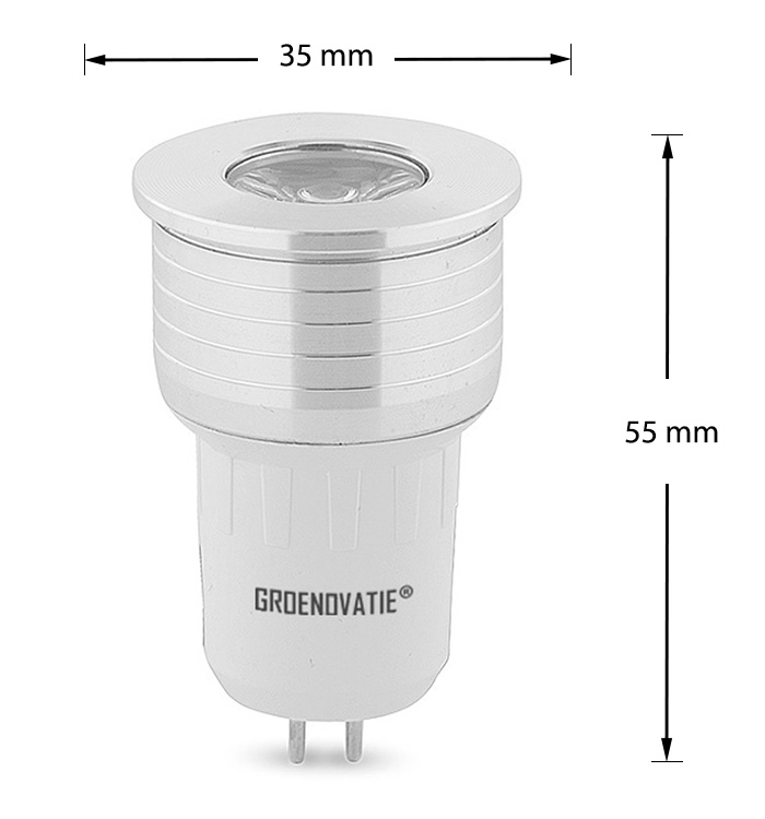 Groenovatie Gu5 3 Mr16 Led Spot 3w Warm Wit Dimbaar 35mm